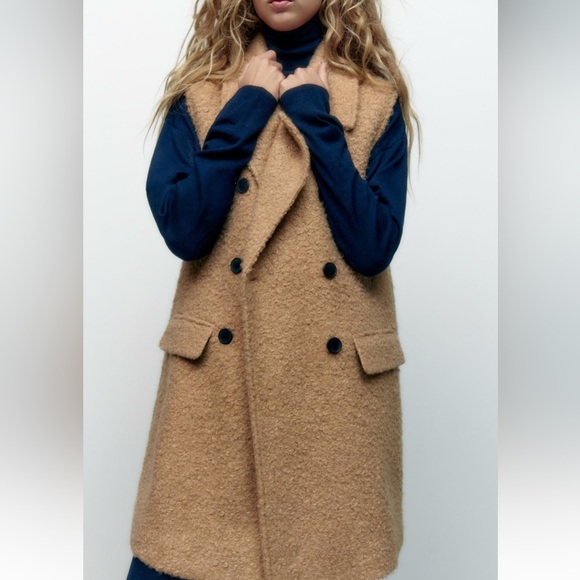 Zara | Jackets & Coats | Zara Long Vest | Poshmark